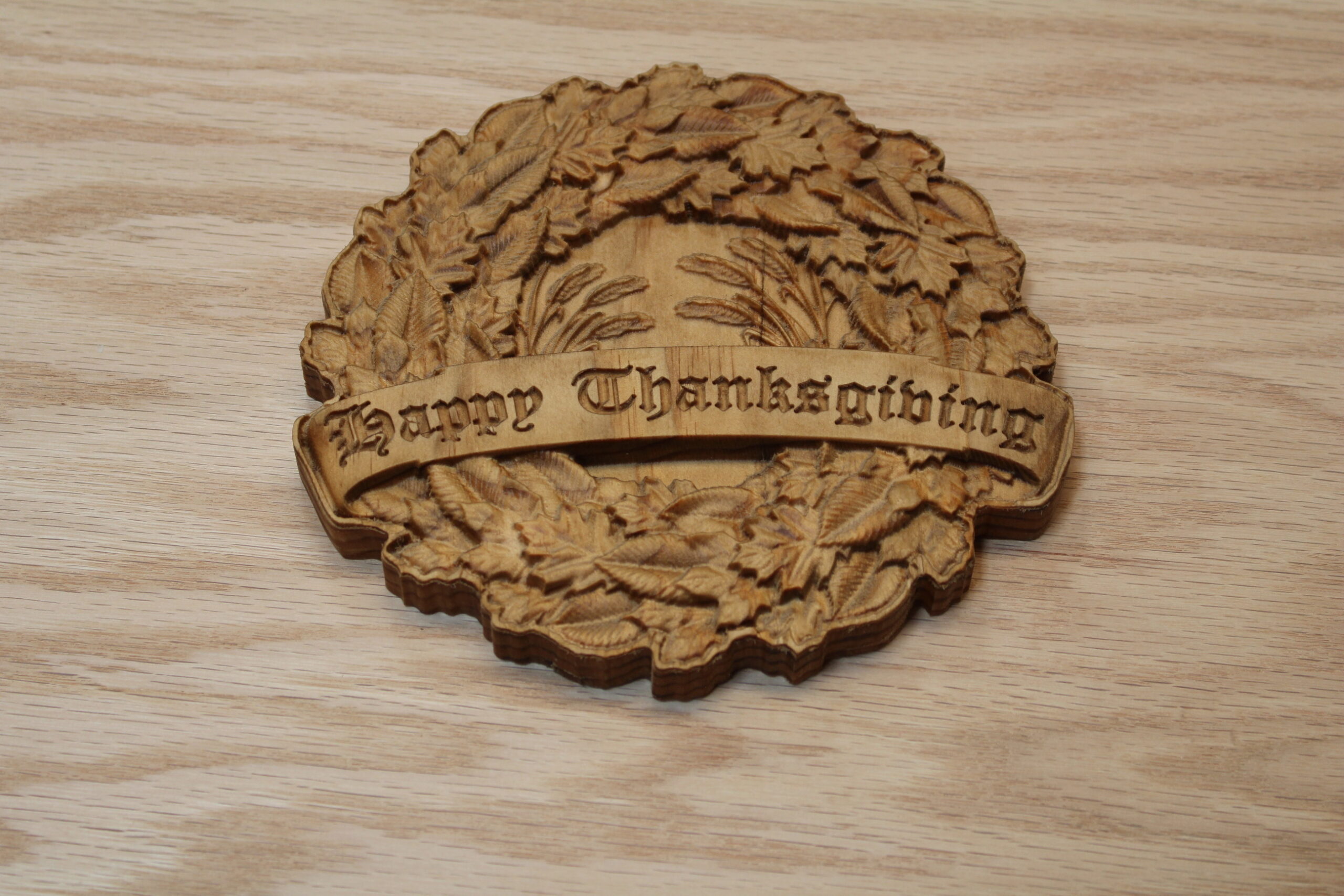Thanksgiving Wreath - Table Plaque - Crawgator Woodwerks